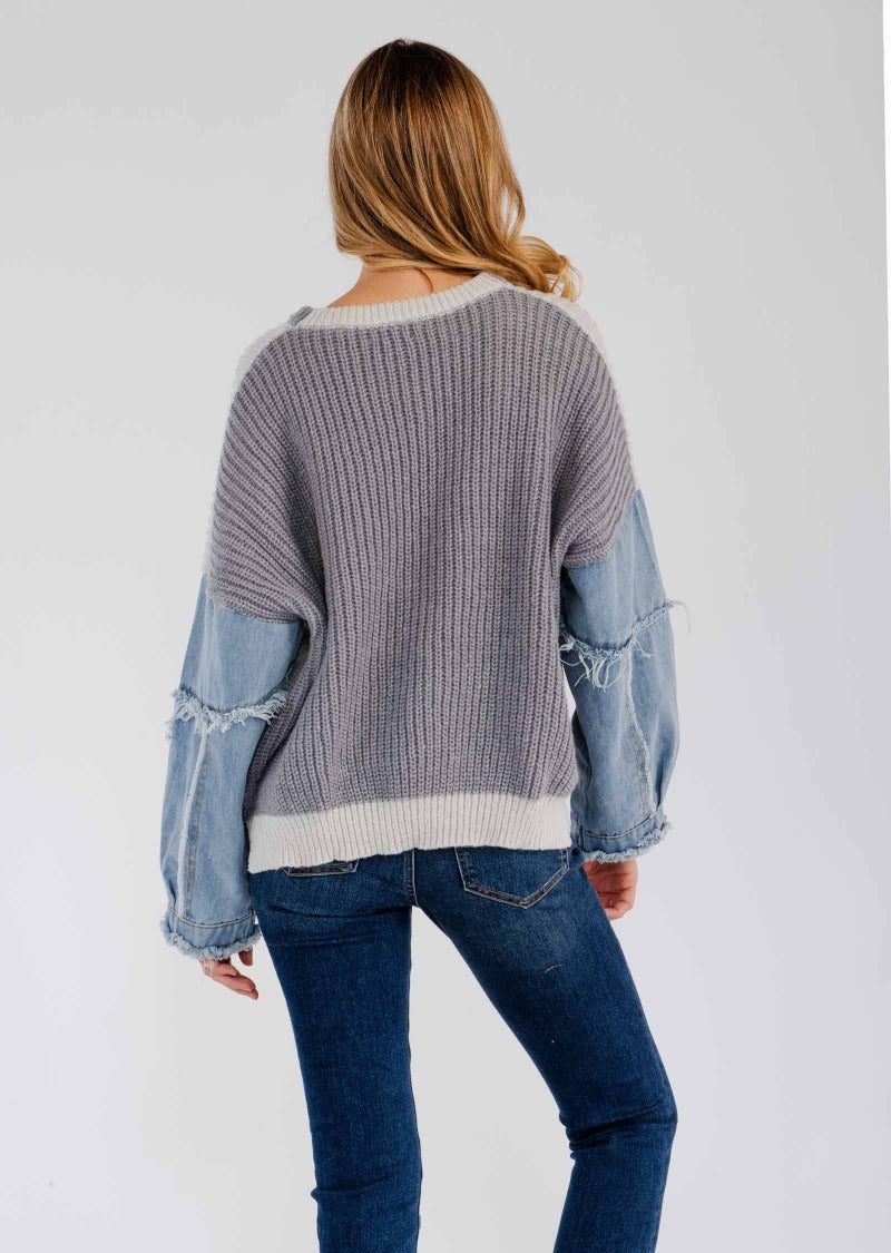 MILLA DENIM SWEATER – Blooming Island